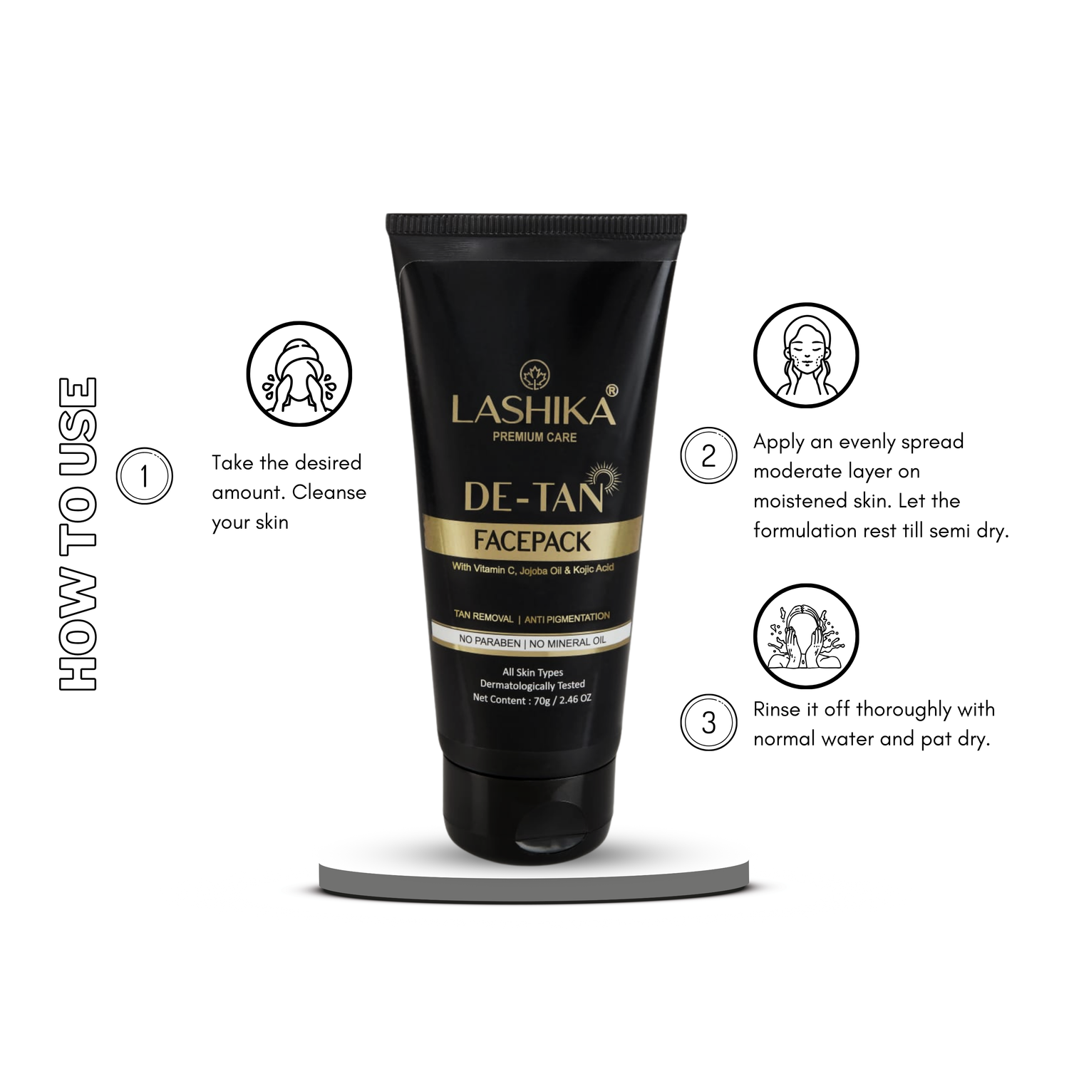 Lashika De-Tan Face Pack For Tan Removal - 70g – Lashika Skincare